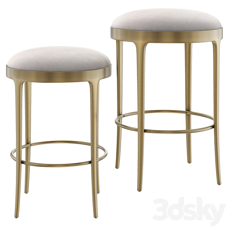 Baker, Maximalist Counter Stool - Chair - 3D model