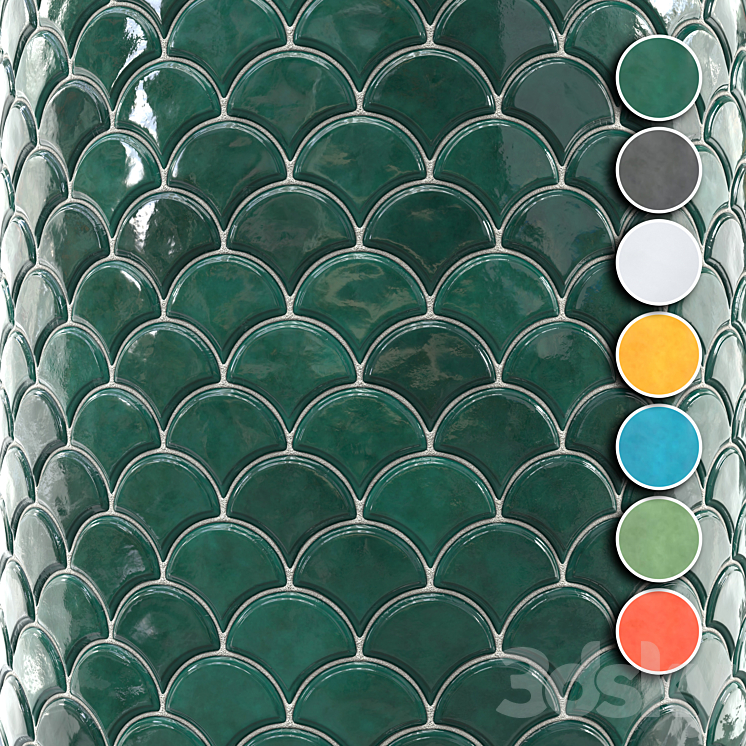 kitchen tile PBR 4K texture 006 - Tile - 3D model