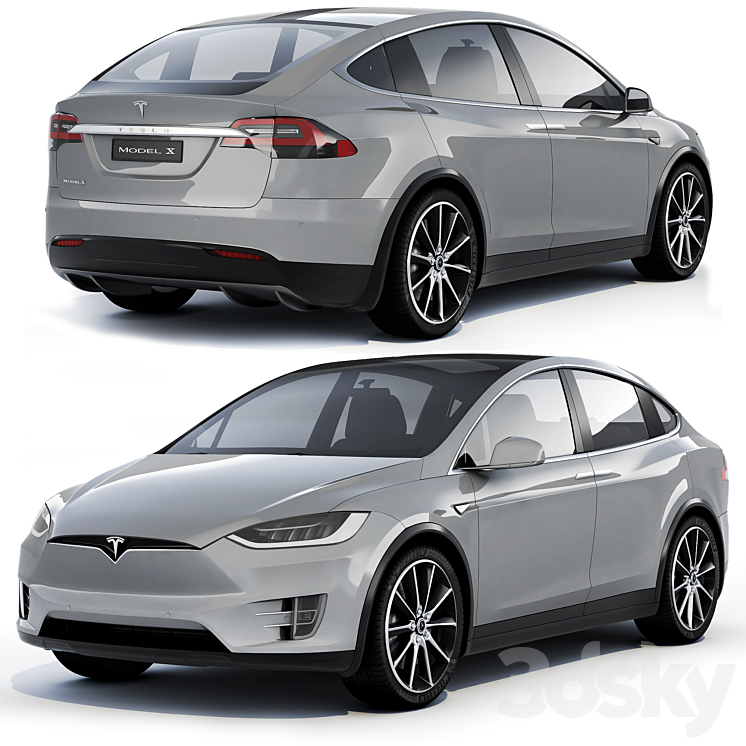 Tesla Model X 2017 - Ground Transport - 3D model