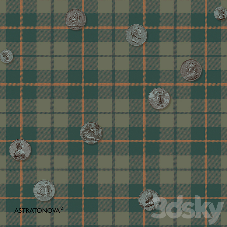 Astratonova Designer wallpaper - Tartan [Collection_Aristocrat] - Wall ...