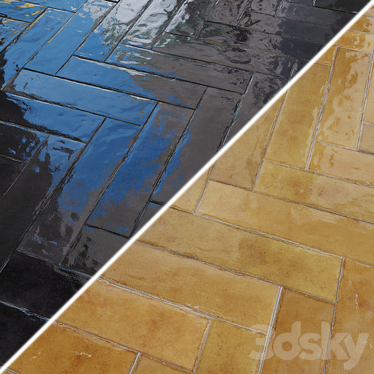 Porcelain tiles EQUIPE TRIBECA 6x24.6 cm - Tile - 3D model