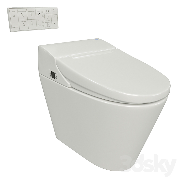 SensPa Tankless TCB 8100W - Toilet and Bidet - 3D model