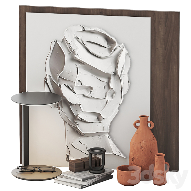 Decor Set Plaster portrait 03 - Decorative set - 3D model