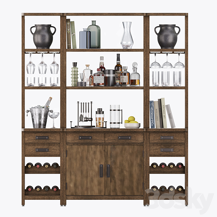 Pottery barn Mateo Modular Bar System - Wardrobe & Display cabinets ...