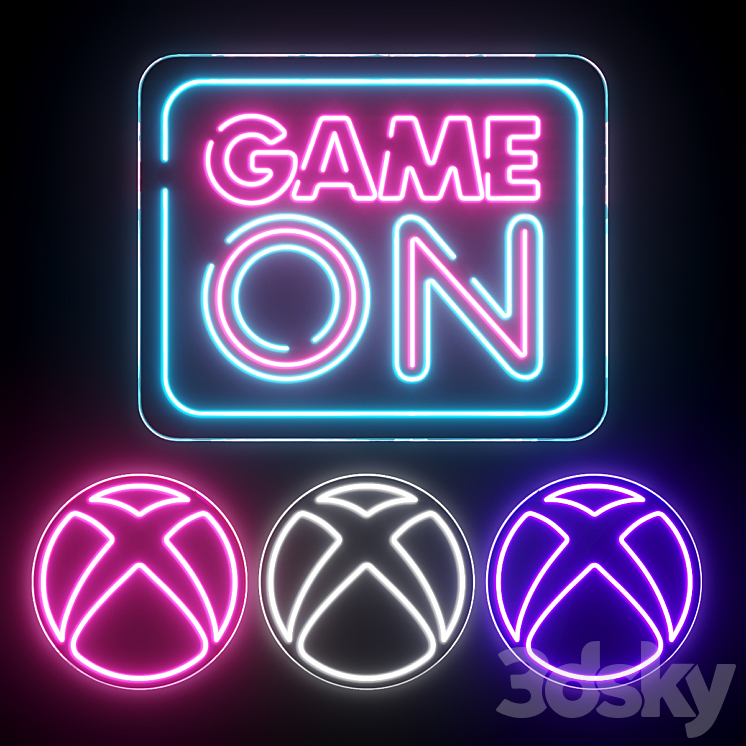 Game On | Xbox Neon Signs - Neon - 3D model