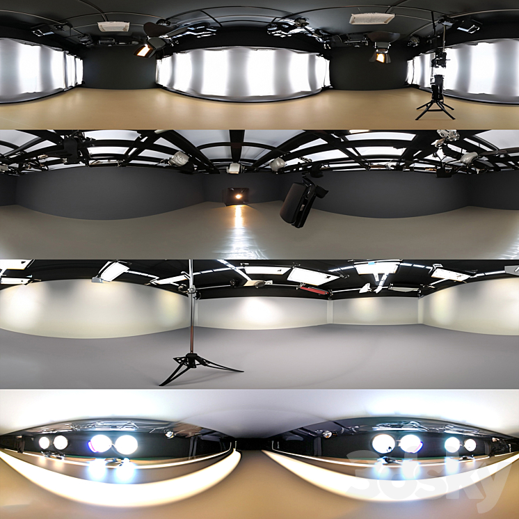 studio lighting HDRI pack1 - HDRI - 3D model
