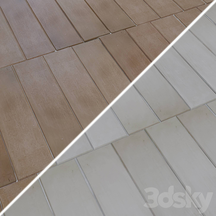 Porcelain tile DNA CLAY 7x28 cm - Tile - 3D model