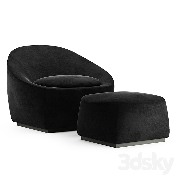 armchair Capri Base (Minotti) - Arm chair - 3D model
