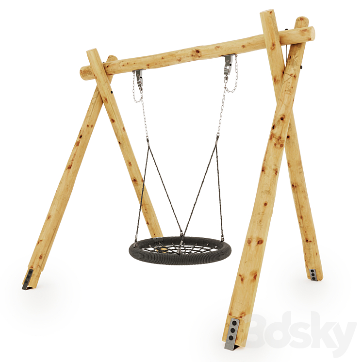 round rope swing - Playground - 3D model