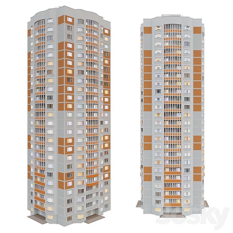 KOPE TOWER 23 floors - Building - 3D model