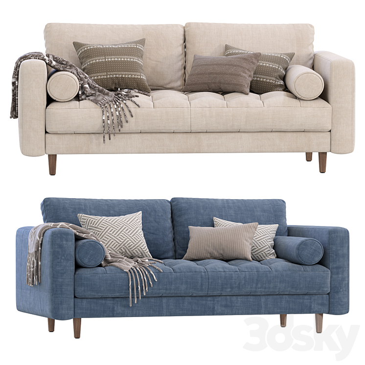 Dennes Sofa By West Elm - Sofa - 3D model