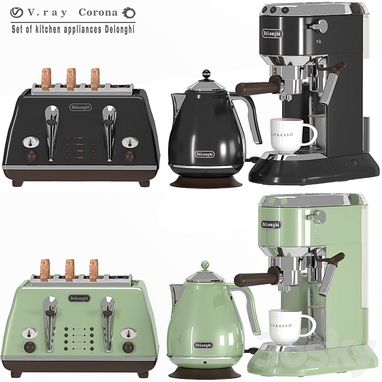 Set of kitchen appliances Delonghi - Kitchen appliance - 3D model