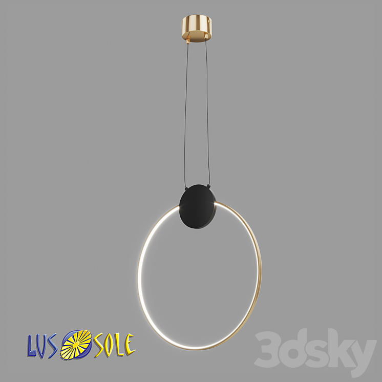 OM Pendant lamp Lussole LSP-7107 - Pendant light - 3D model
