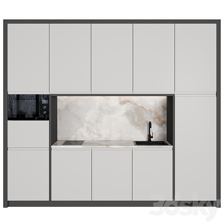 Small Modern Kitchen 128 - Kitchen - 3D model