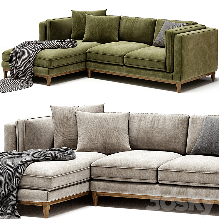 Owen Chaise Sectional Sofa - Sofa - 3D model