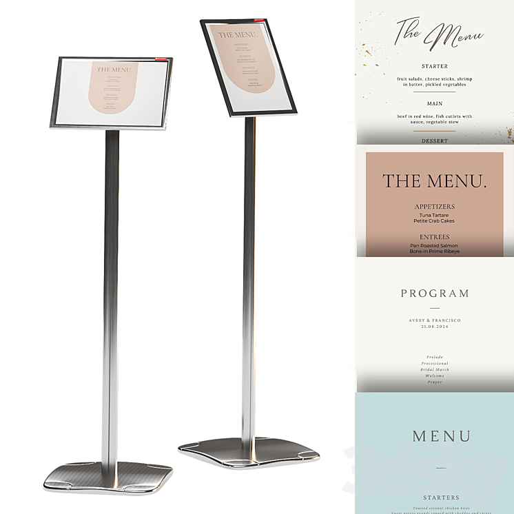 Floor information stand A4 BRAUBERG Extra - Other - 3D model