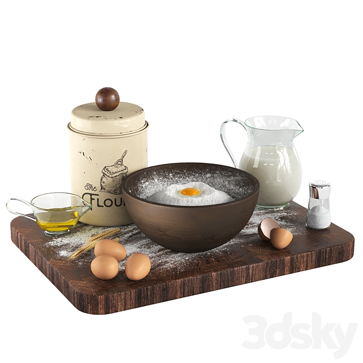 Baker Set - Food and drinks - 3D model