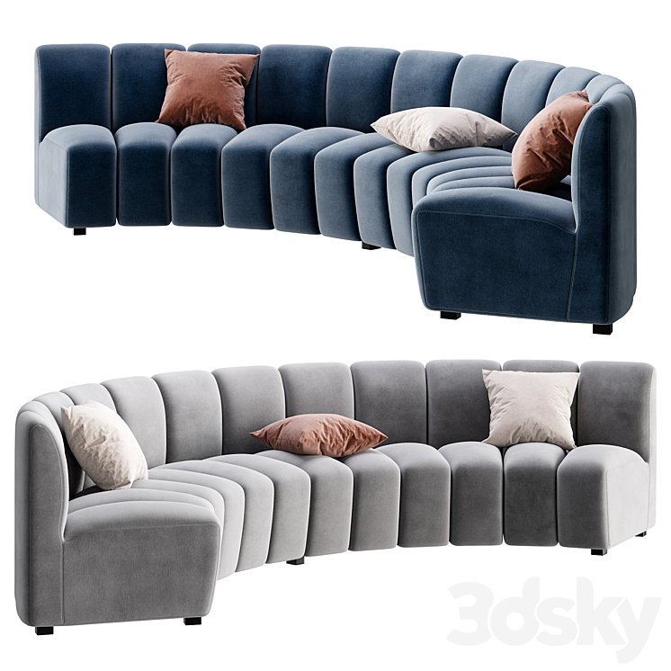 Lando modular curved seat - Sofa - 3D model