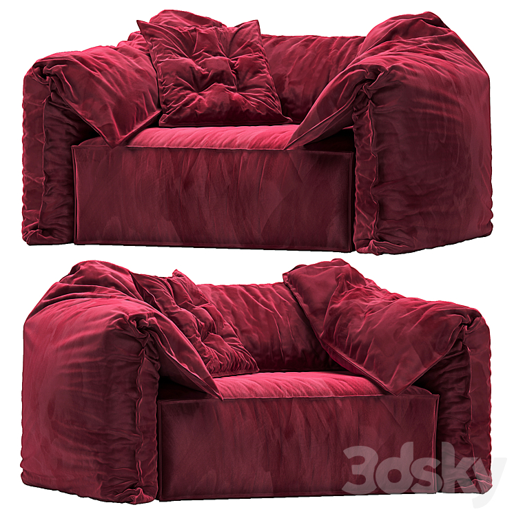 Baxter Casablanca 2 - Arm chair - 3D model
