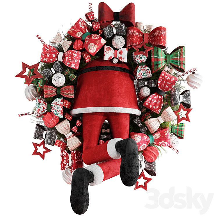 Santa Claus Wearth Christmas Decor - Other decorative objects - 3D model