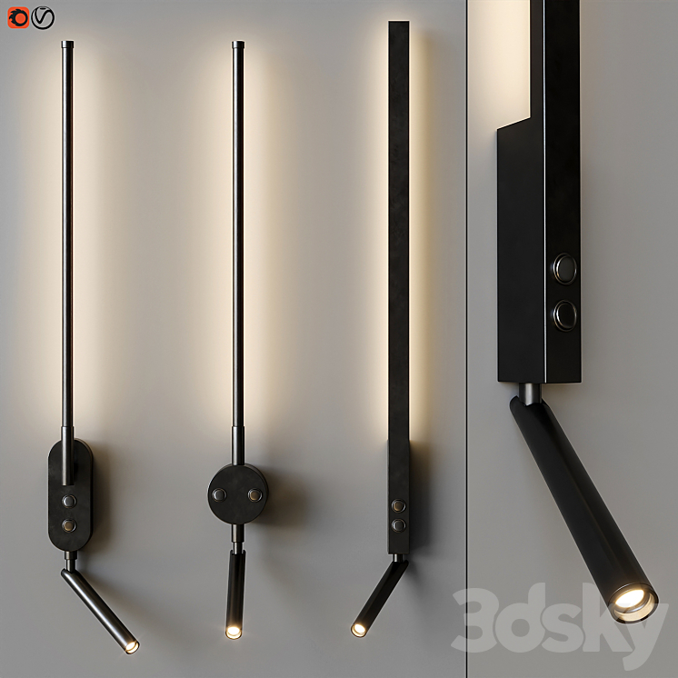 Sconce lampsshop Backlight - Wall light - 3D model