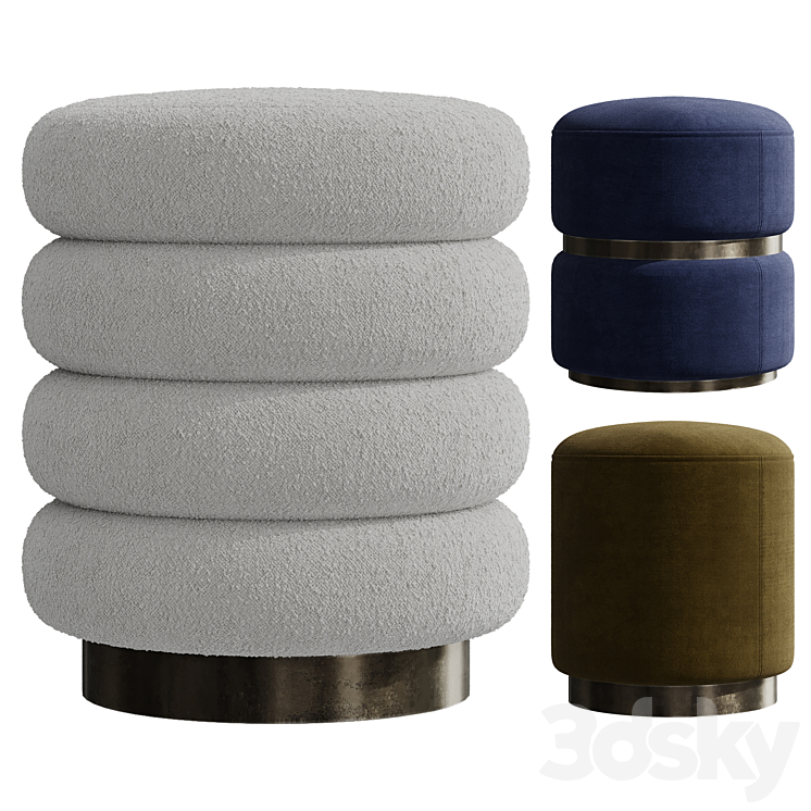 Pouffes Round - Other soft seating - 3D model