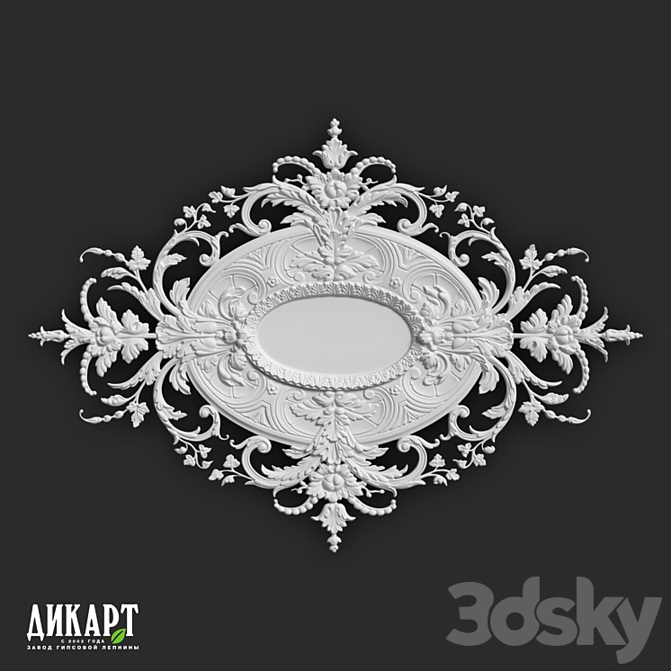 Dikart Dr-285V 979x692x19mm - Decorative plaster - 3D model