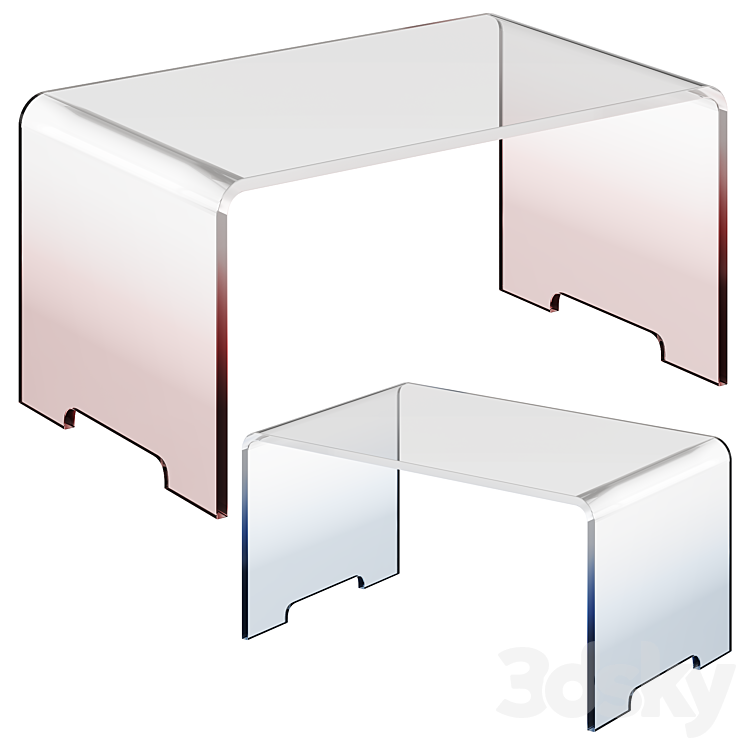 Transparent Table - Acrylic - Gradient Color Design by Creative Home ...