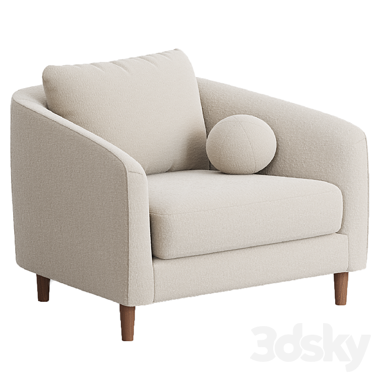 Remmy upholstered armchair - Arm chair - 3D model