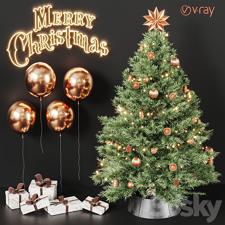 christmas set 1 - Other decorative objects - 3D model