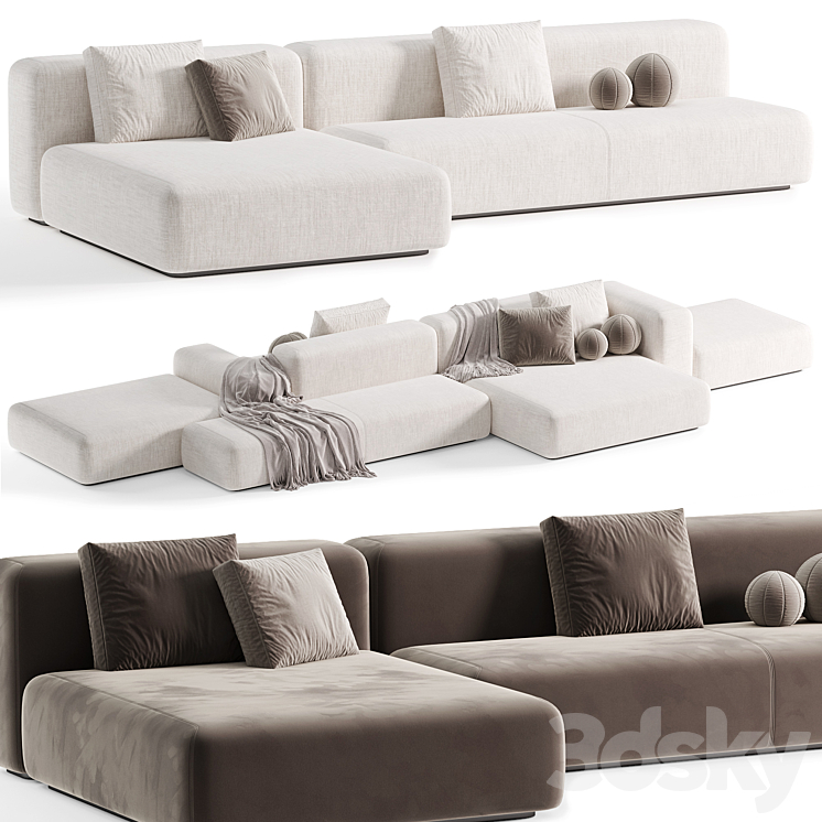 Prostoria Sofa Klaster Modular Sofa By Dasmoebel - Sofa - 3D model