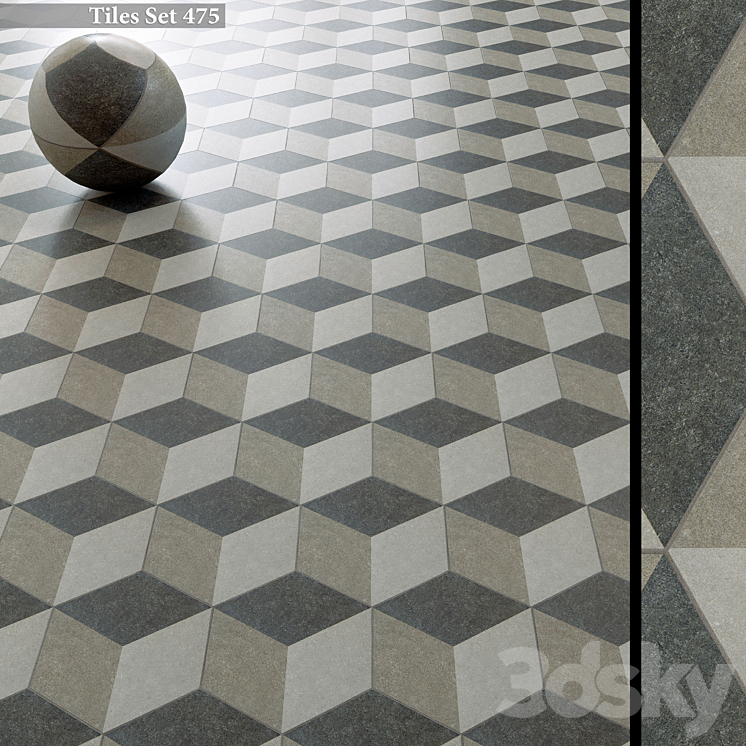 Tiles set 475 - Tile - 3D model