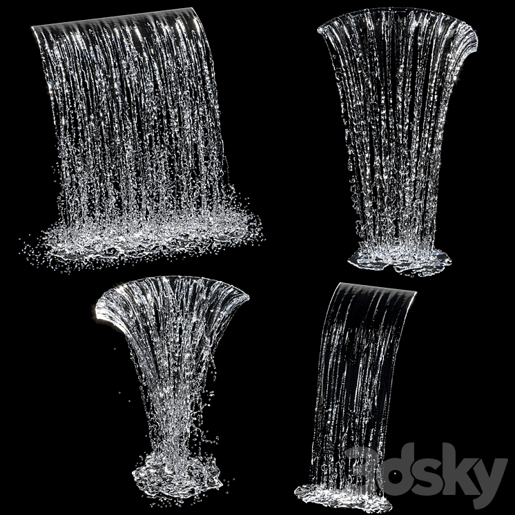 Waterfall fountains 025 - Other - 3D model