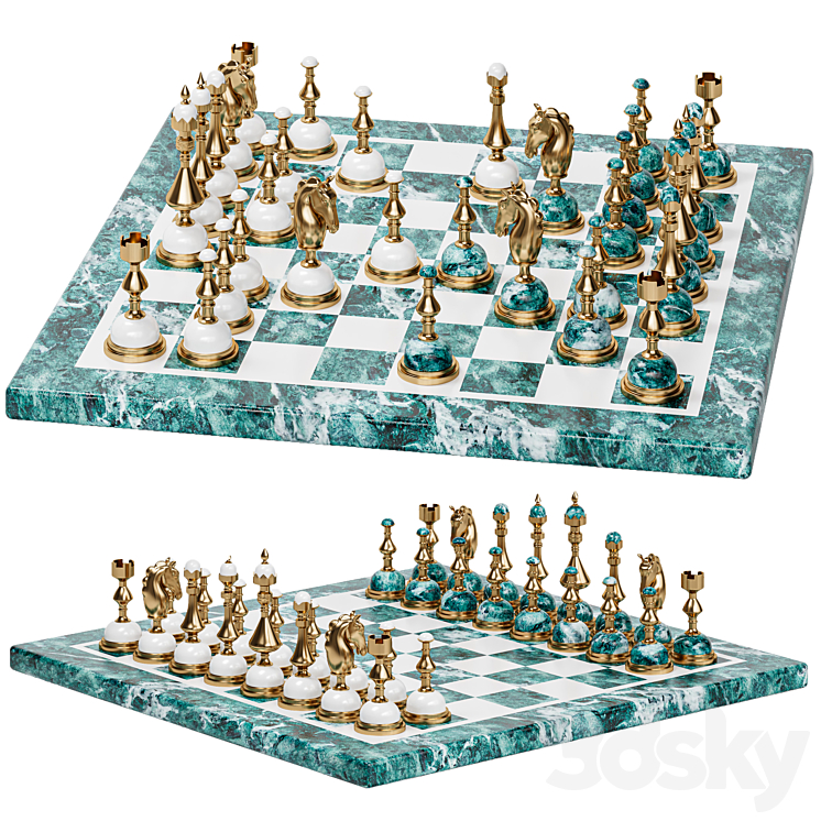 Classic chess - Sports - 3D model