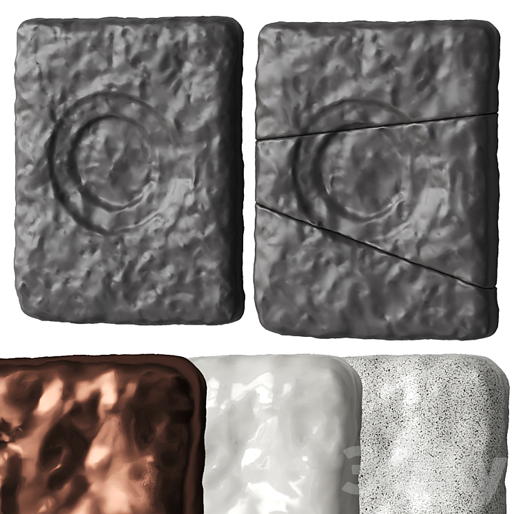 Decorative wall art abstract sliced and folded wall art object ...