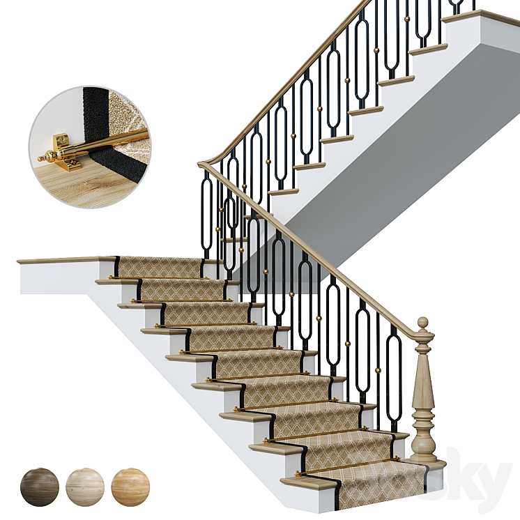 Neoclassical staircase 6 - Staircase - 3D model