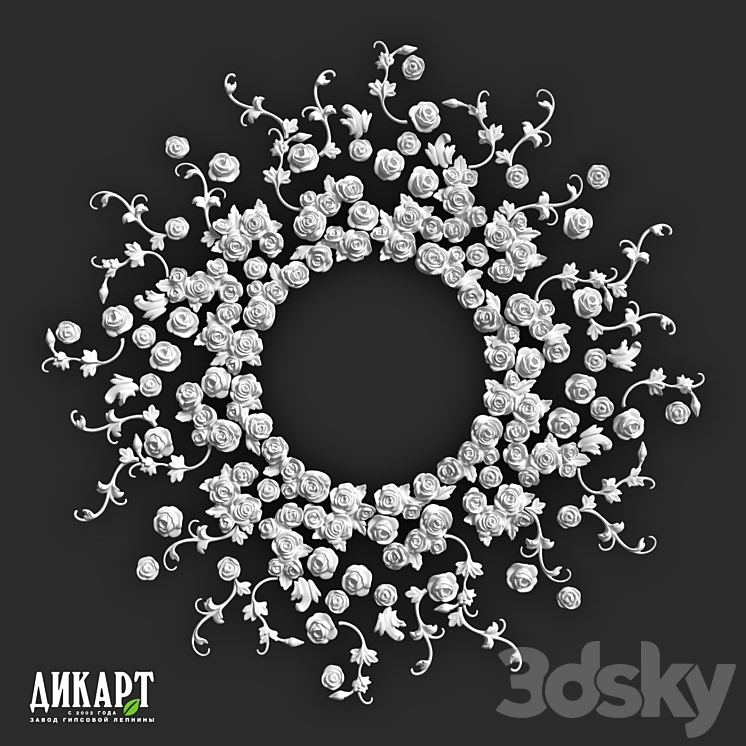 Dikart Dr-293 D1200x36mm - Decorative plaster - 3D model