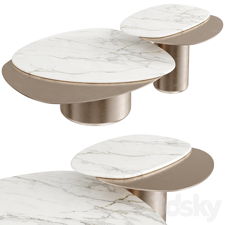 Natuzzi Italia Splash coffee table - Table - 3D model