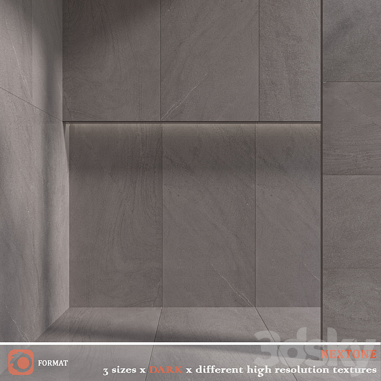 NEXTONE dark tiles - Tile - 3D model