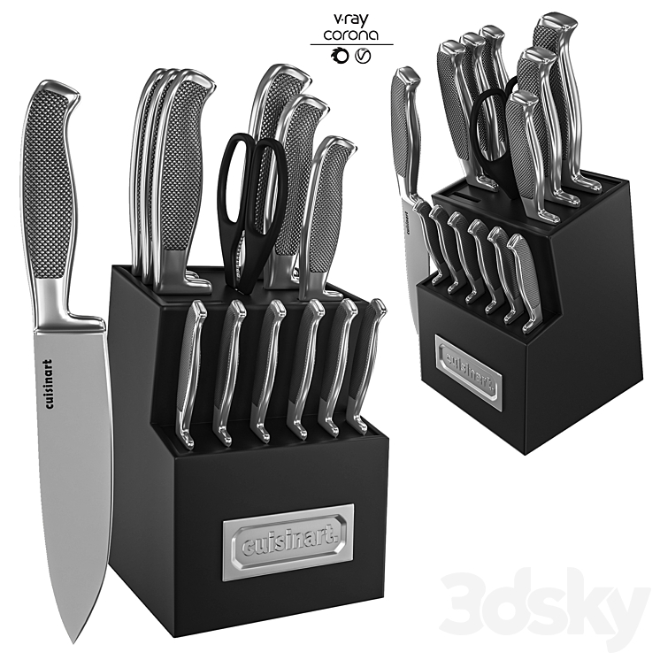 Knife set (Kitchen_set) - Other kitchen accessories - 3D model