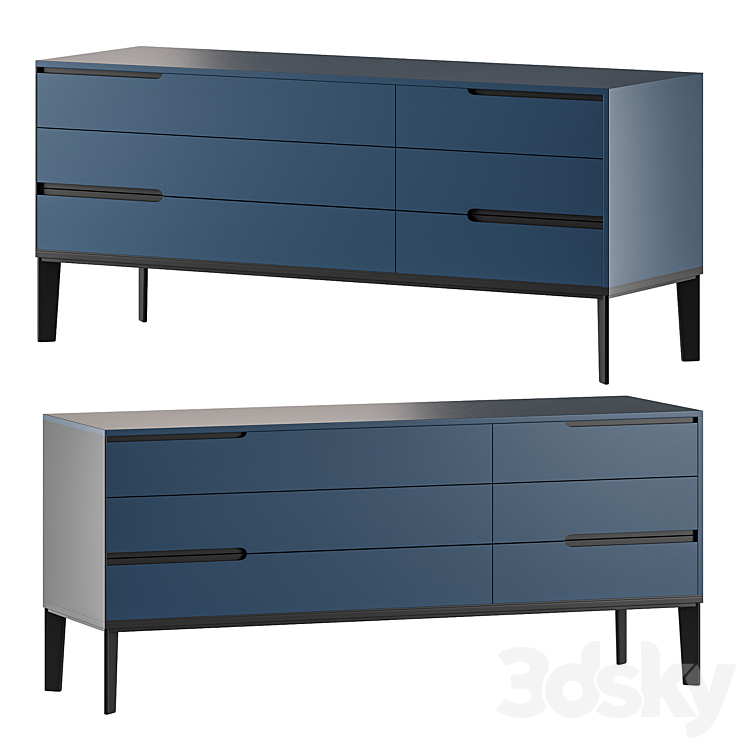 Natuzzi Italia MONDRIAN - Sideboard & Chest of drawer - 3D model