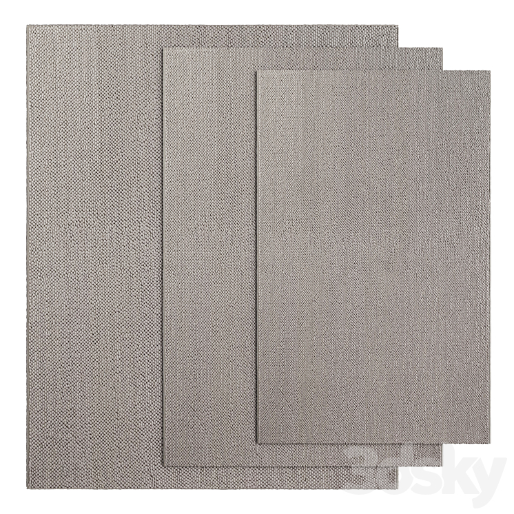 Pirta Handloom Wool Rug - Carpets - 3D model
