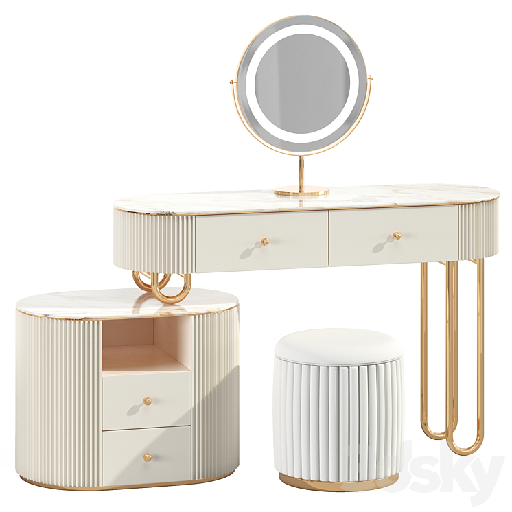 Vanity Set - Dressing table - 3D model
