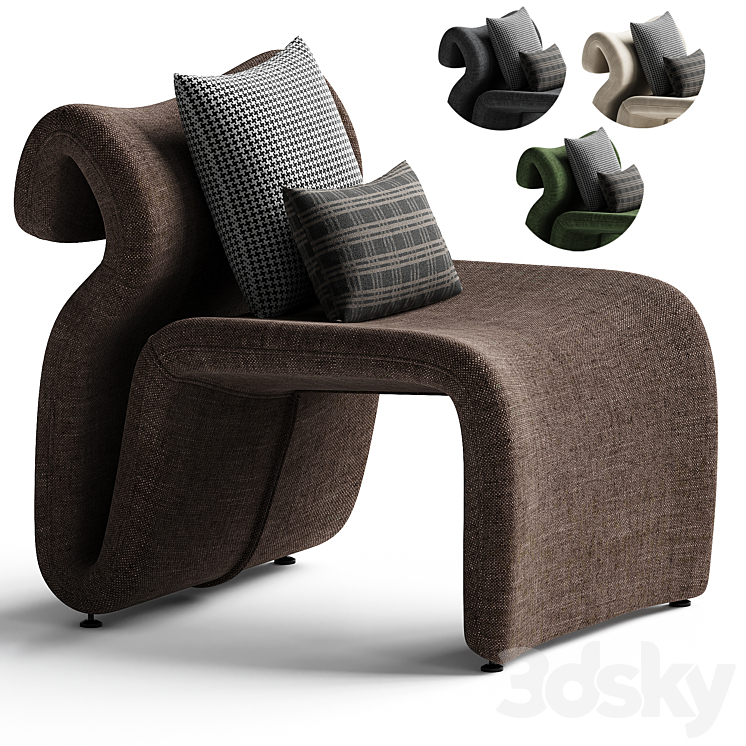 Jan Ekselius Etcetera Lounge Chair - Arm chair - 3D model