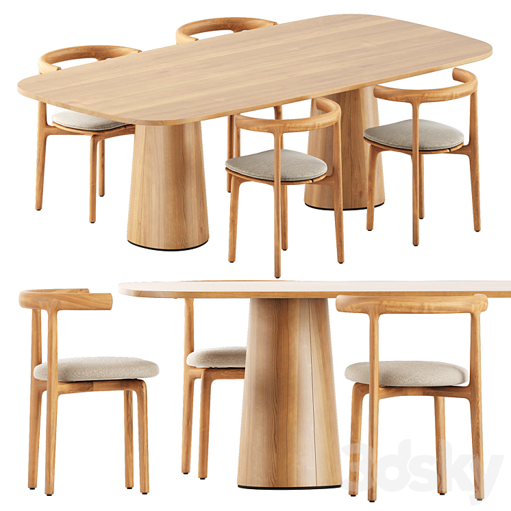 Himba Outdoor chair by Baxter and POV 464 table by Ton - Table + Chair ...
