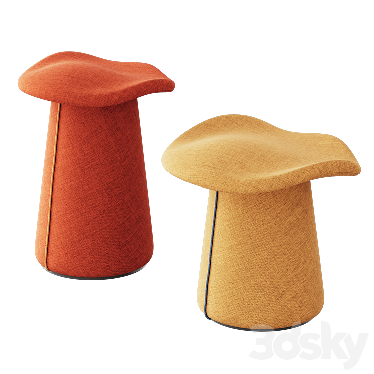 Top Hat Inspired Ottoman - Other soft seating - 3D model