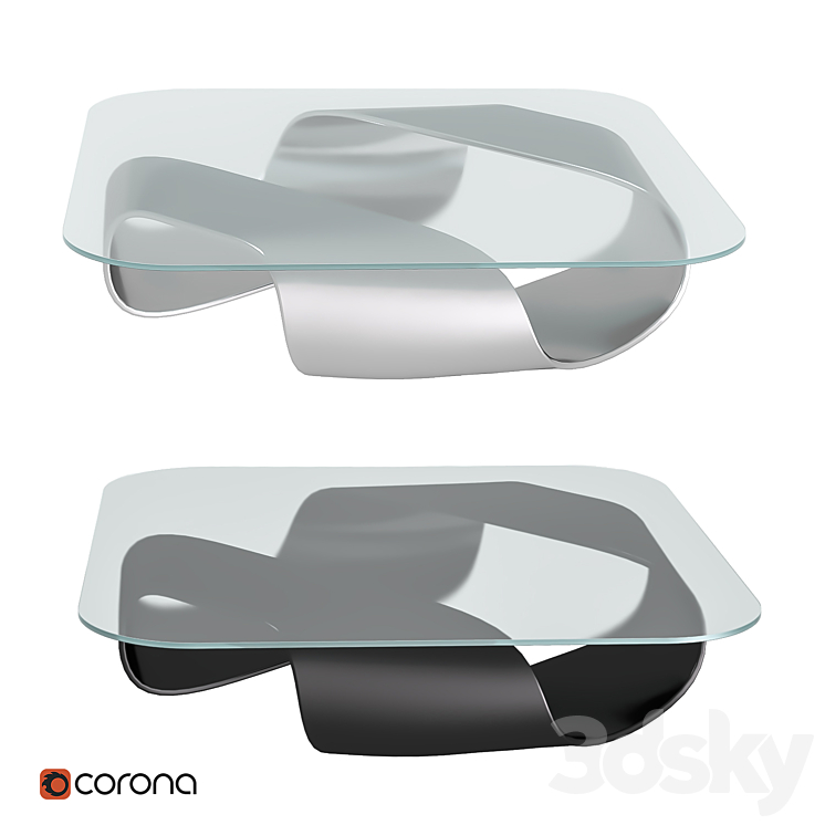 Mobius Coffee Table by Kristalia - Table - 3D model