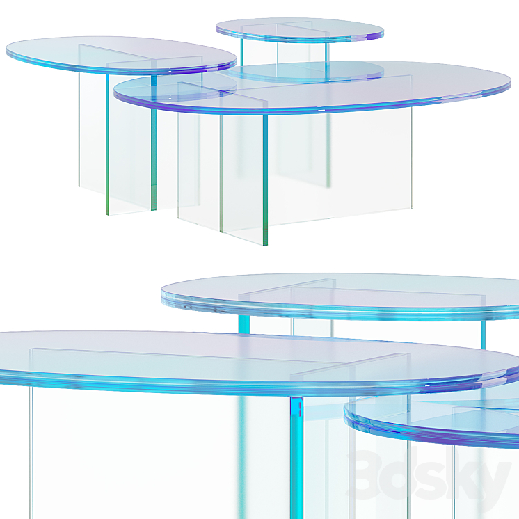 Shimmer tavoli Coffee Table Oval - Table - 3D model