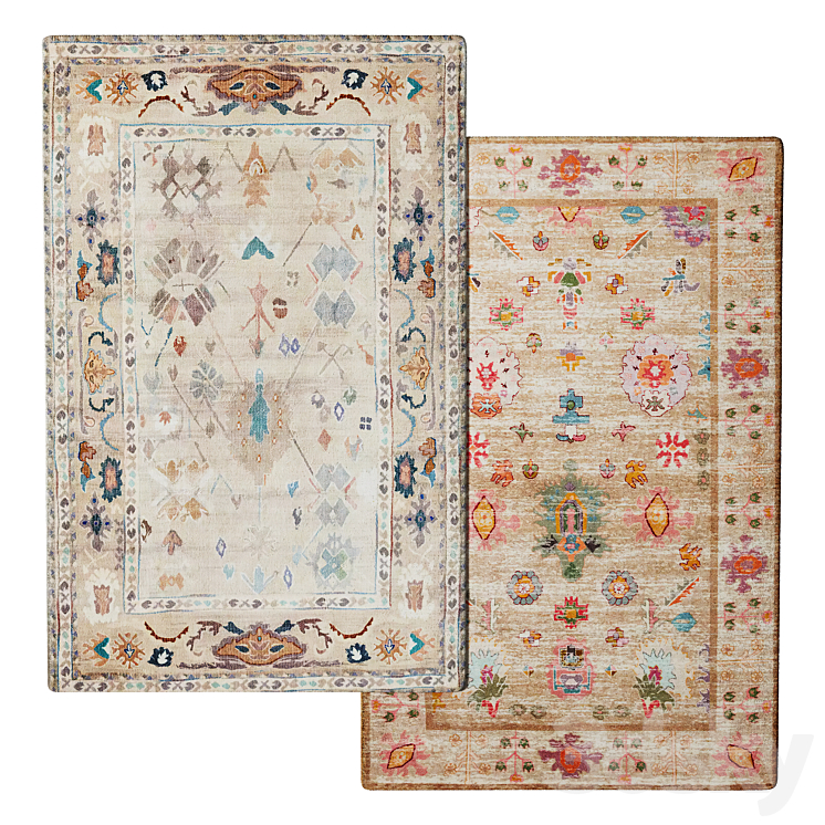 rug set 01 - Carpets - 3D model