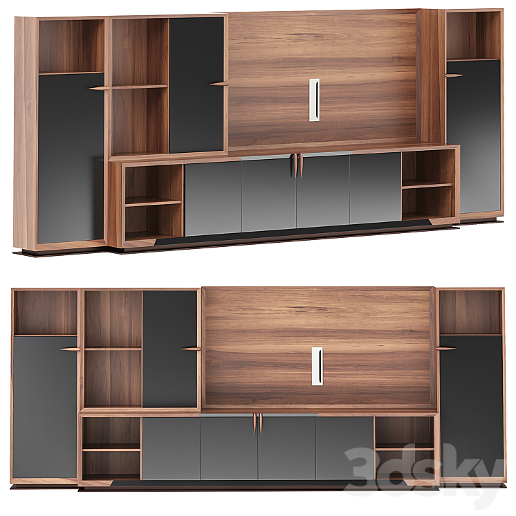 TEATRO Wardrobe by HC28 Cosmo - TV Wall - 3D model
